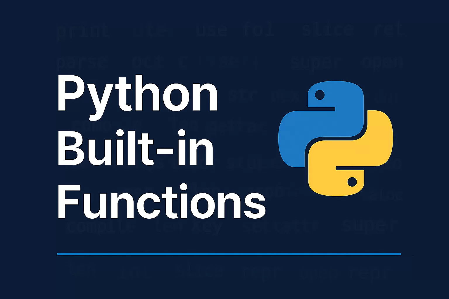Python Builtin Functions: A Concise Reference